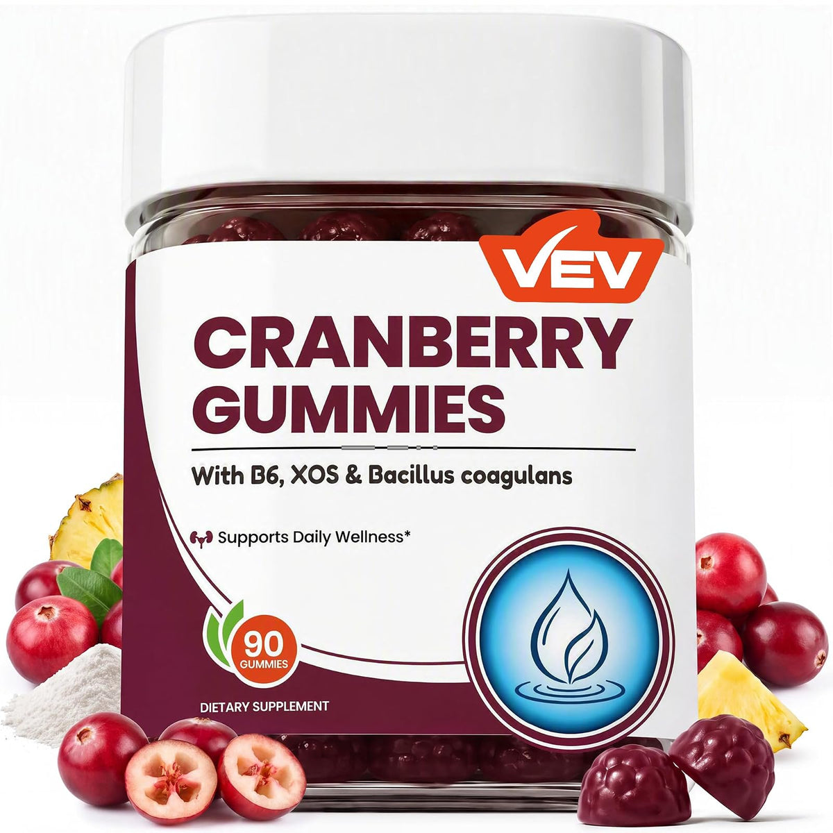 VEV cranberry gummies for immune support