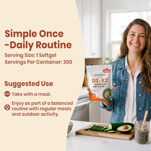 VEV vitamin D3 K2 for energy