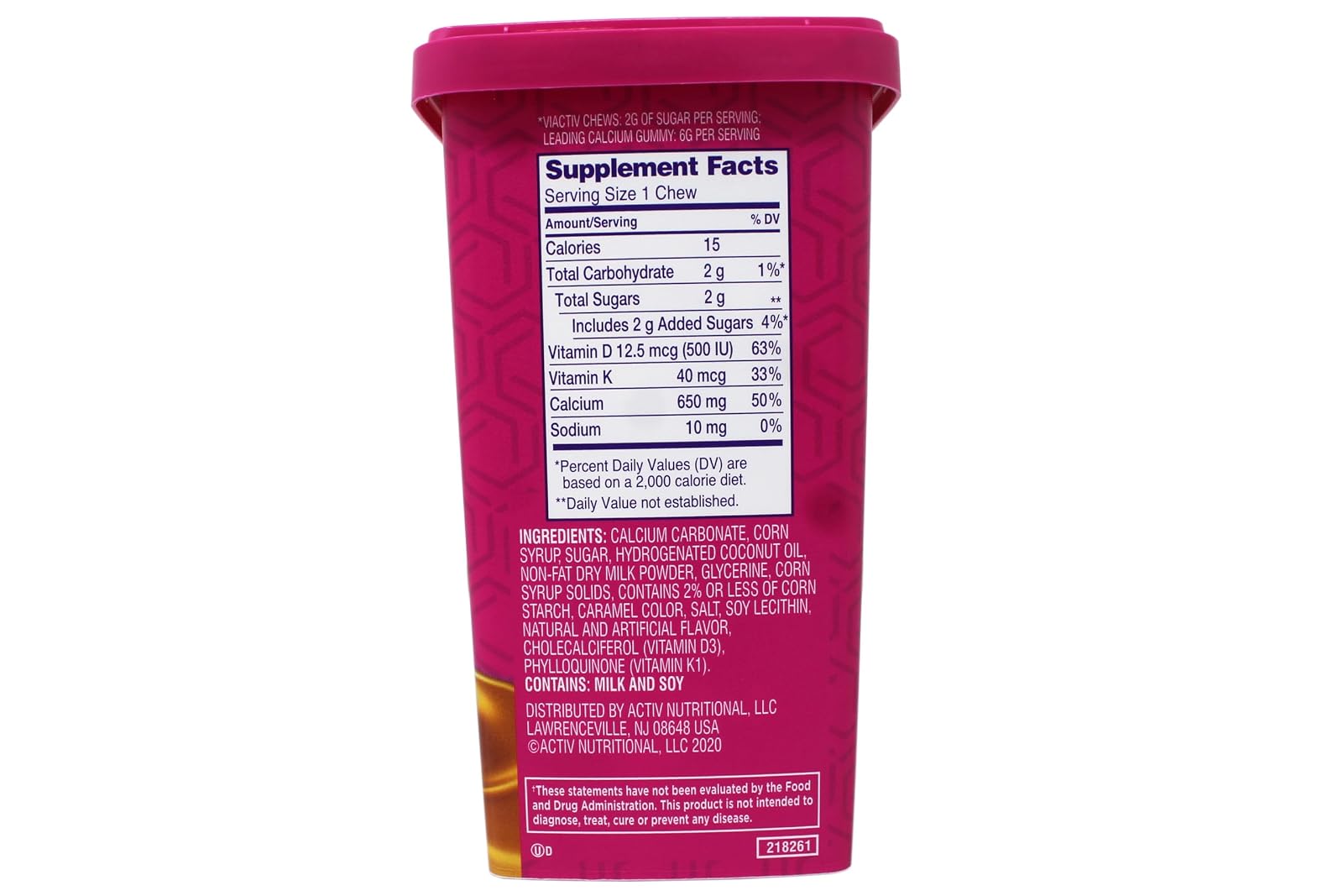 Viactiv calcium and Vitamin D3 for bone support