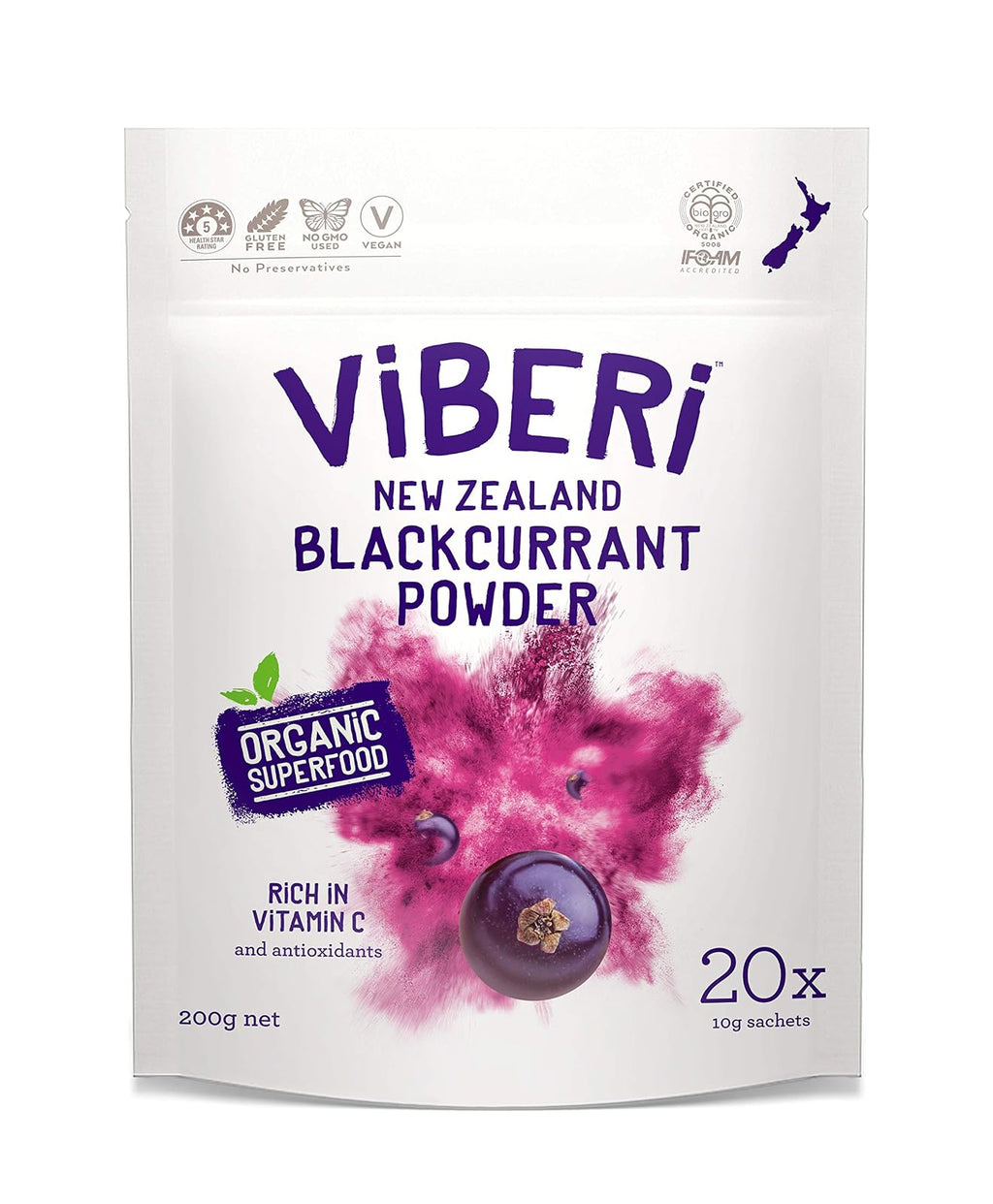 ViBERi organic blackcurrant powder benefits