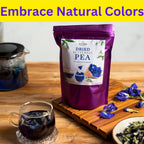 vibrant blue butterfly pea flower tea