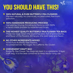 vibrant blue butterfly pea flower tea
