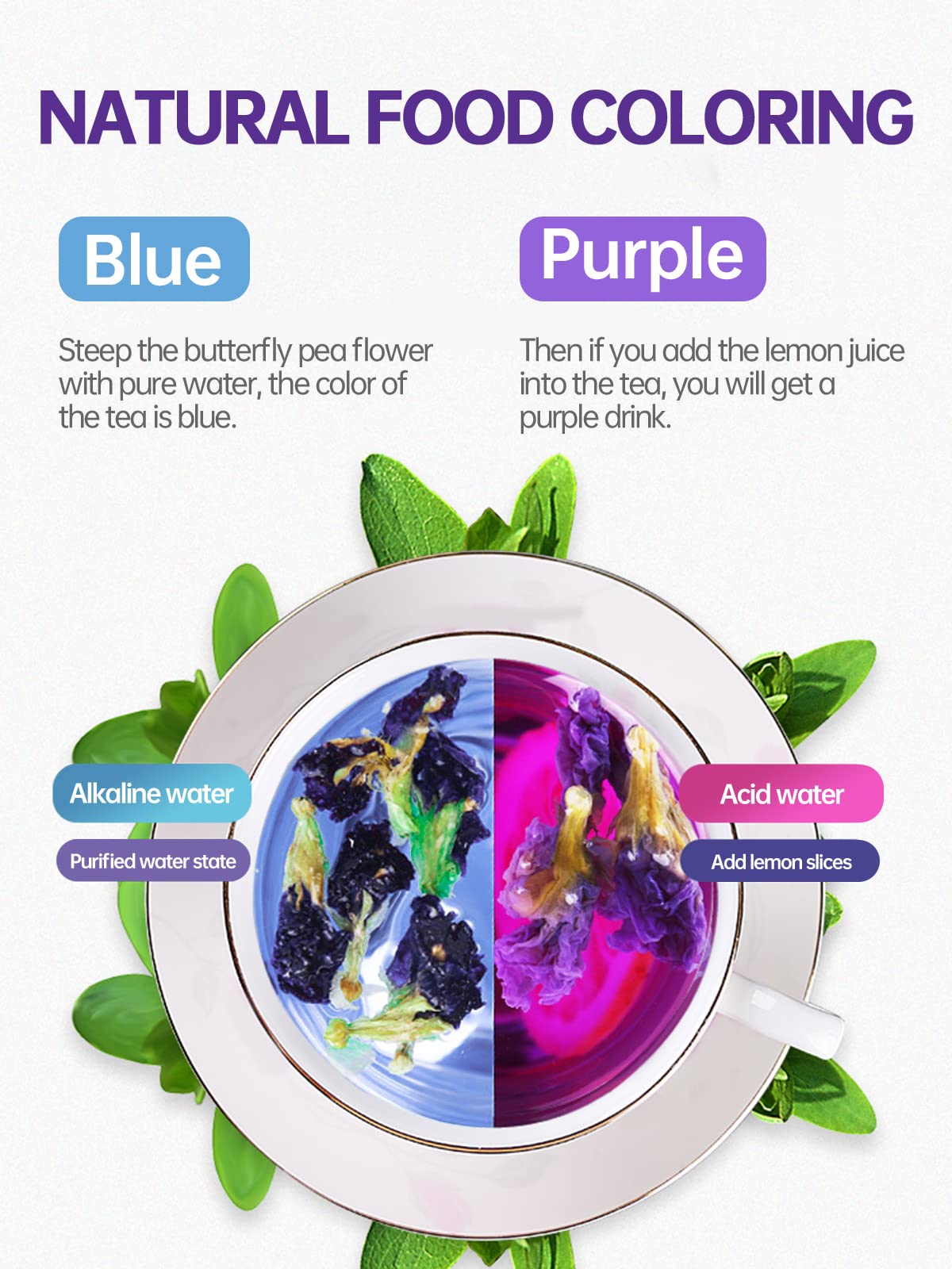 vibrant blue butterfly pea flowers