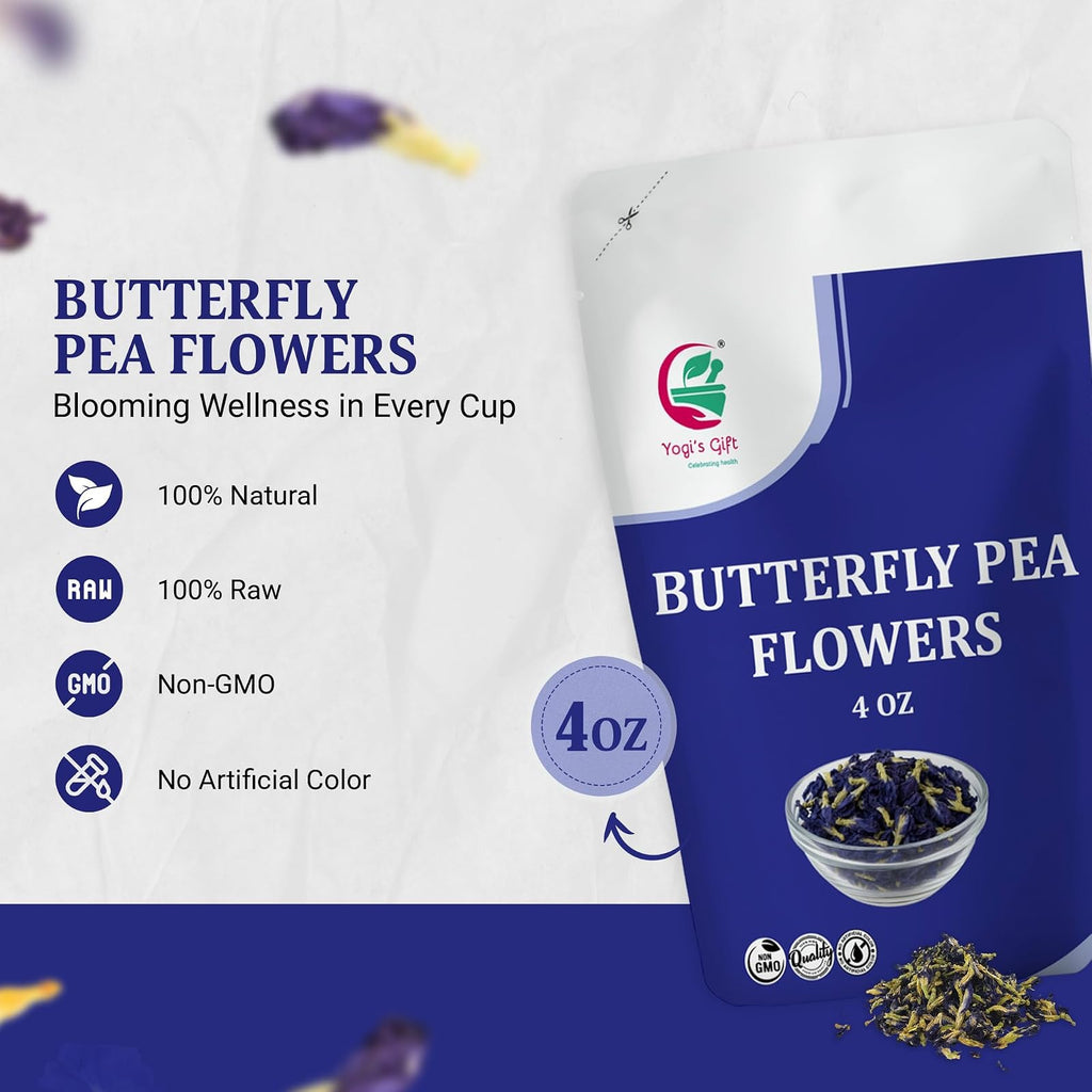 vibrant blue butterfly pea infusion