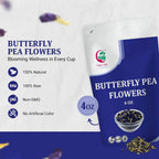 vibrant blue butterfly pea infusion