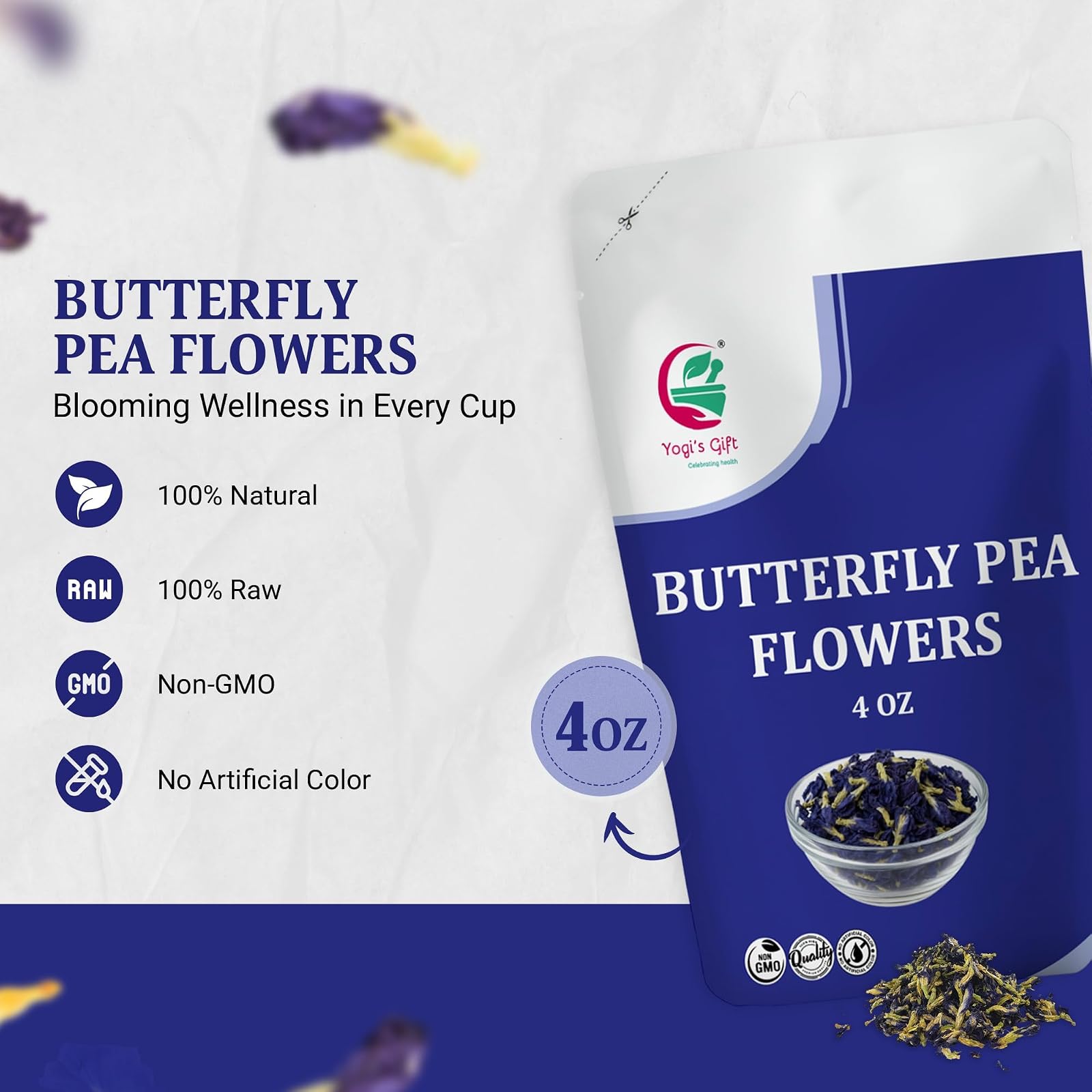 vibrant blue butterfly pea infusion