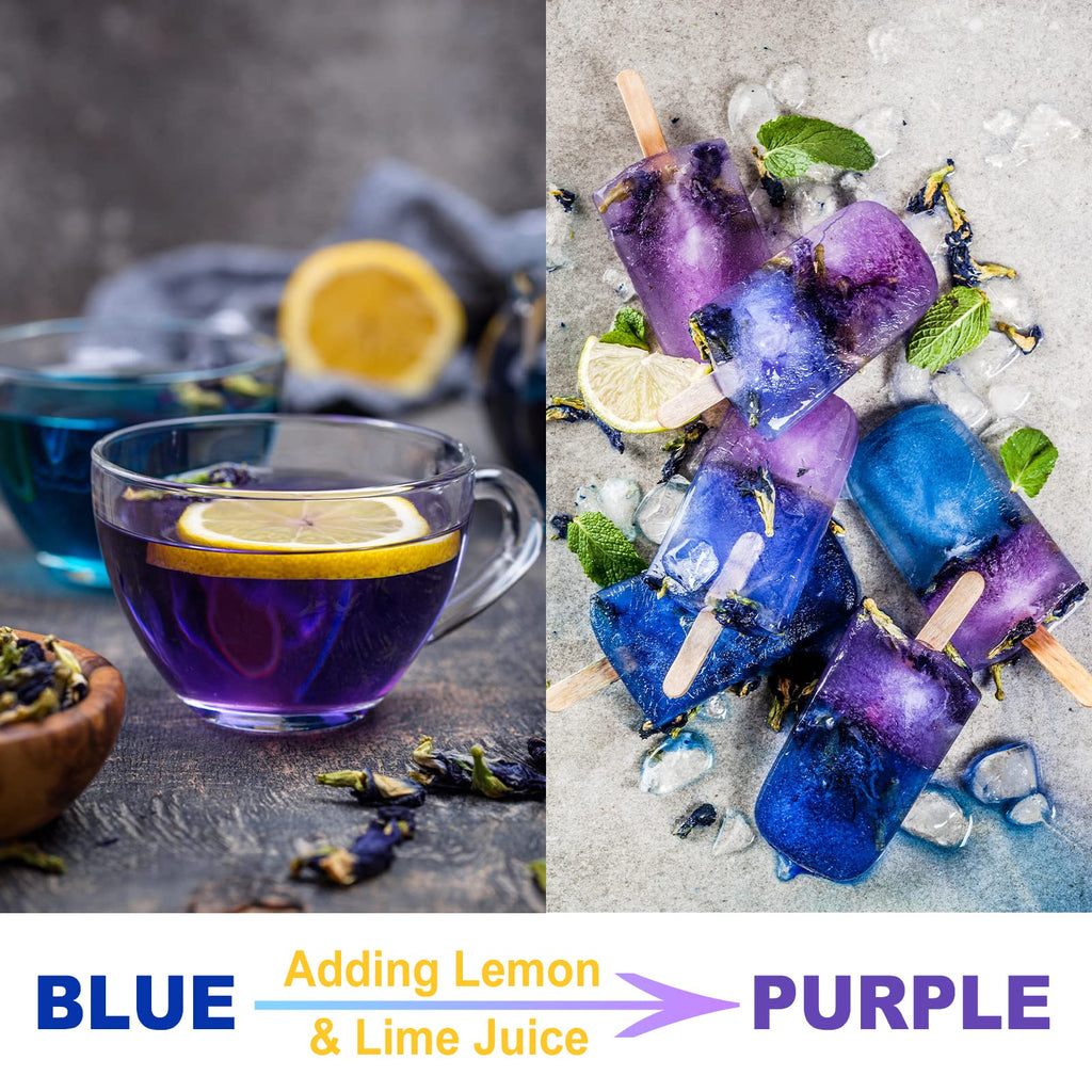 vibrant blue butterfly pea tea bags