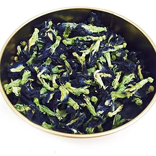 vibrant blue butterfly pea tea