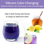 vibrant blue butterfly pea tea