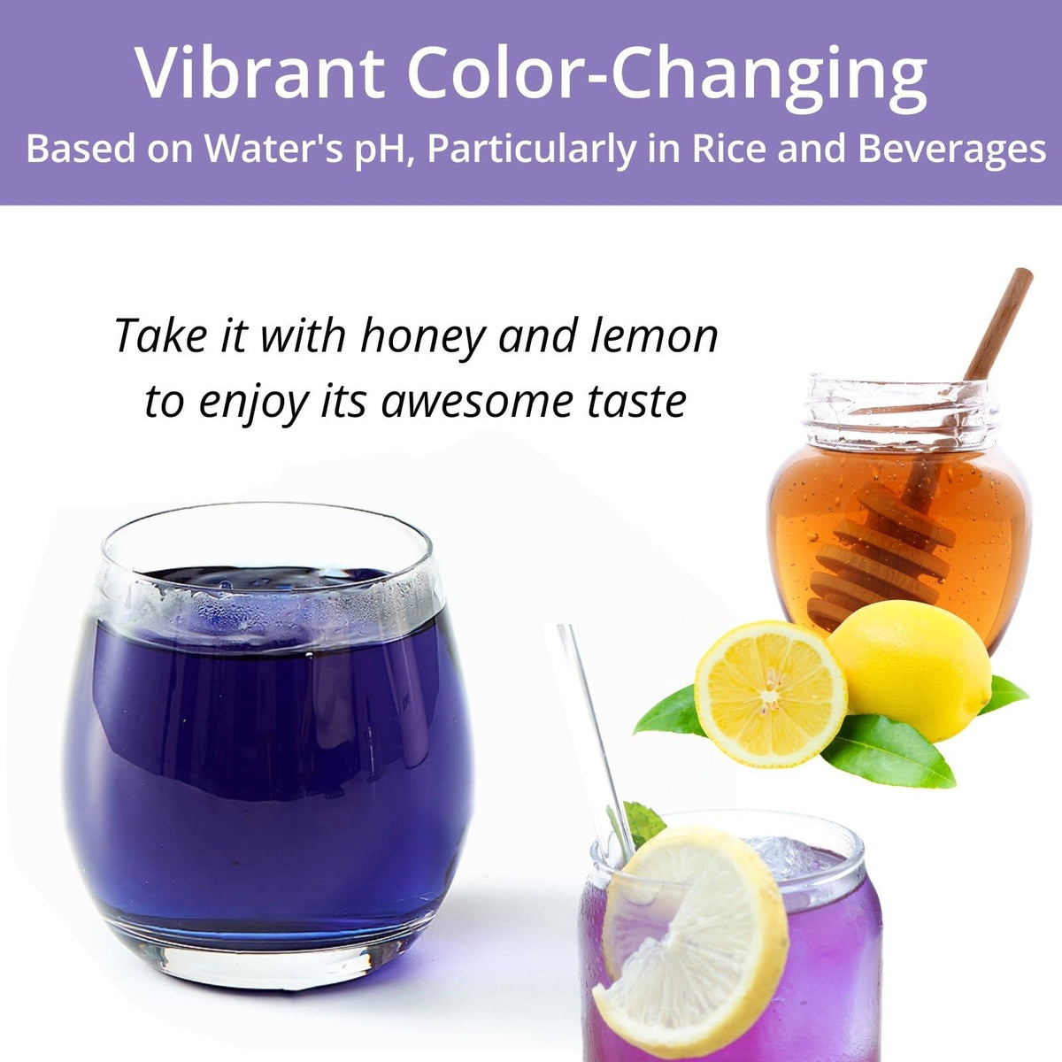 vibrant blue butterfly pea tea