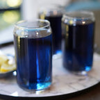 vibrant blue herbal detox tea