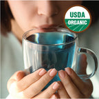 vibrant blue herbal detox tea