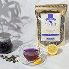 vibrant blue herbal detox tea