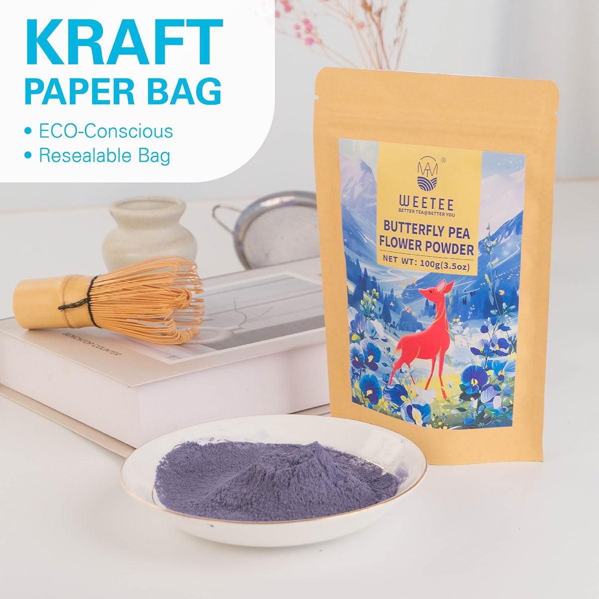 vibrant blue herbal infusion