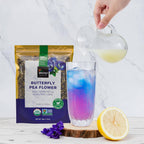 vibrant blue herbal tea blend