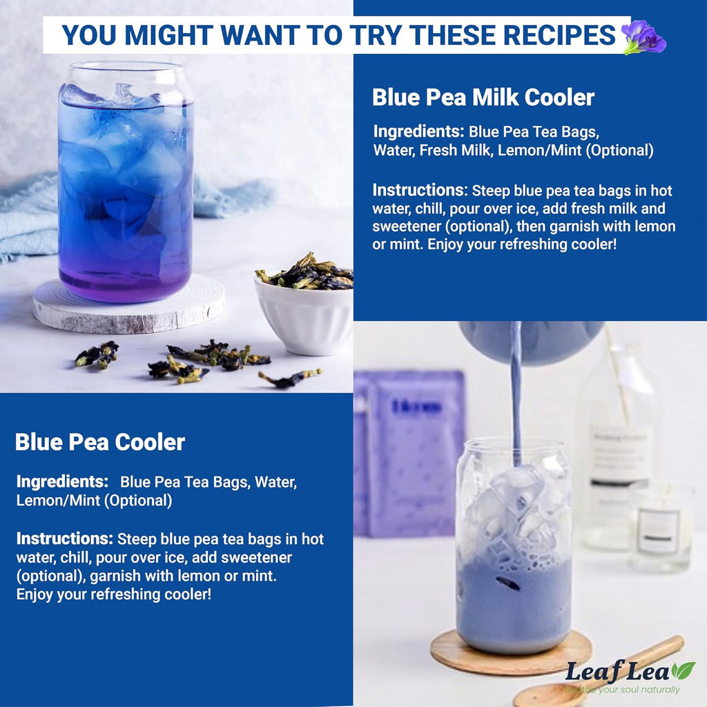 vibrant blue herbal tea experience