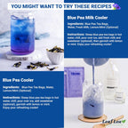 vibrant blue herbal tea experience