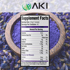 vibrant blue herbal tea powder