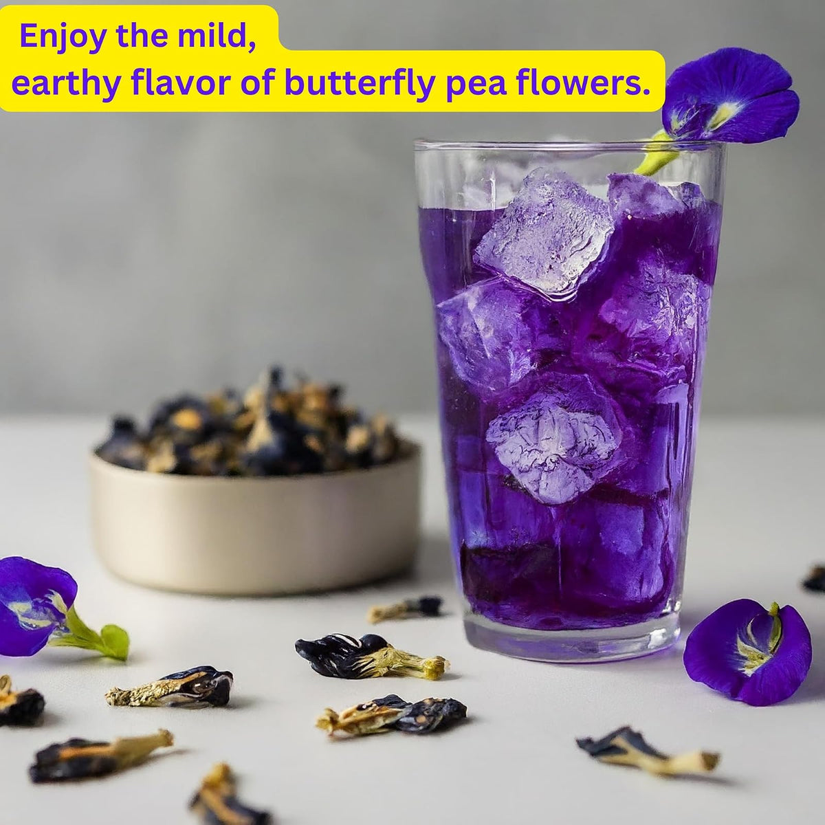 vibrant blue herbal tea