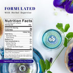 vibrant blue pea flower infusion