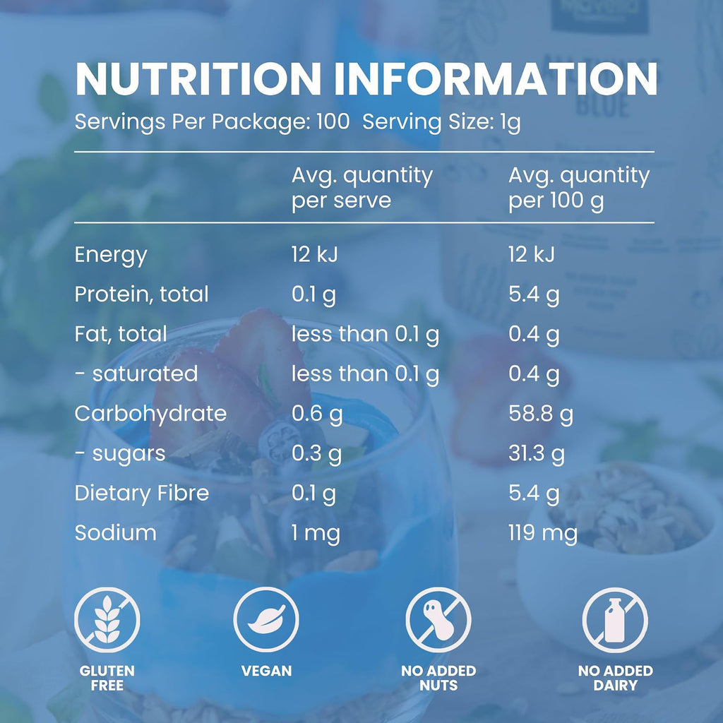 vibrant blue spirulina for wellness