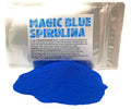 vibrant blue spirulina powder