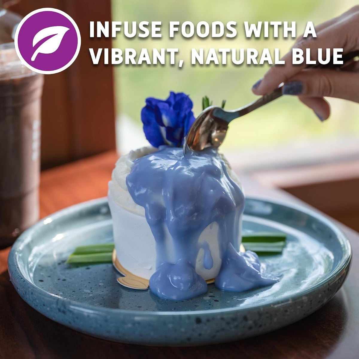 vibrant butterfly pea flower infusion