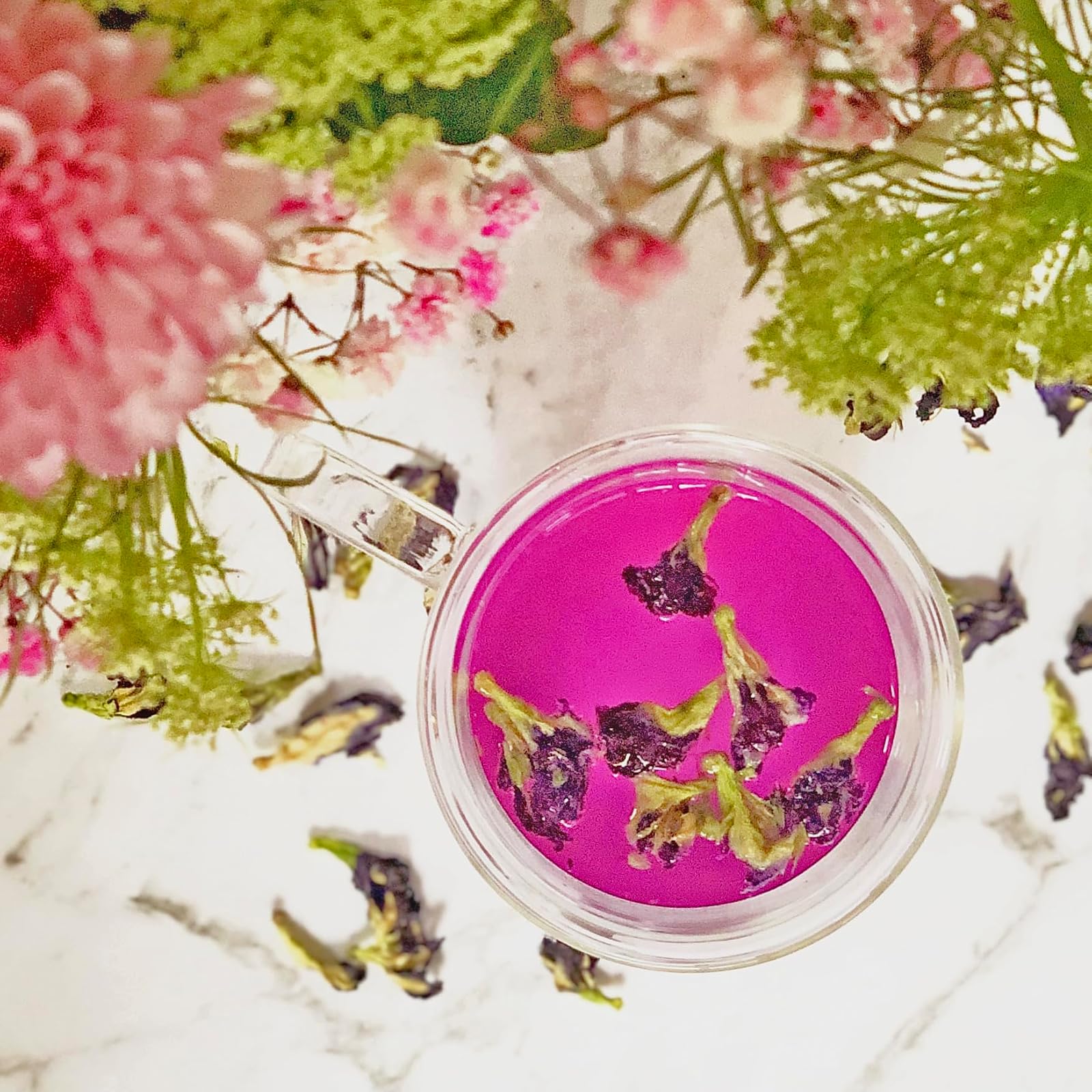 vibrant butterfly pea flower tea
