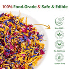 vibrant dried flower mix for desserts