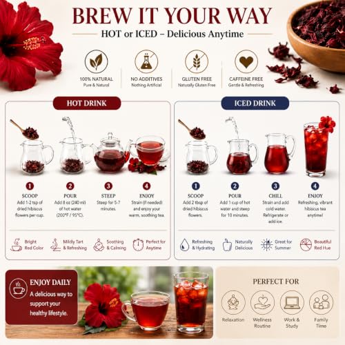 vibrant dried hibiscus petals