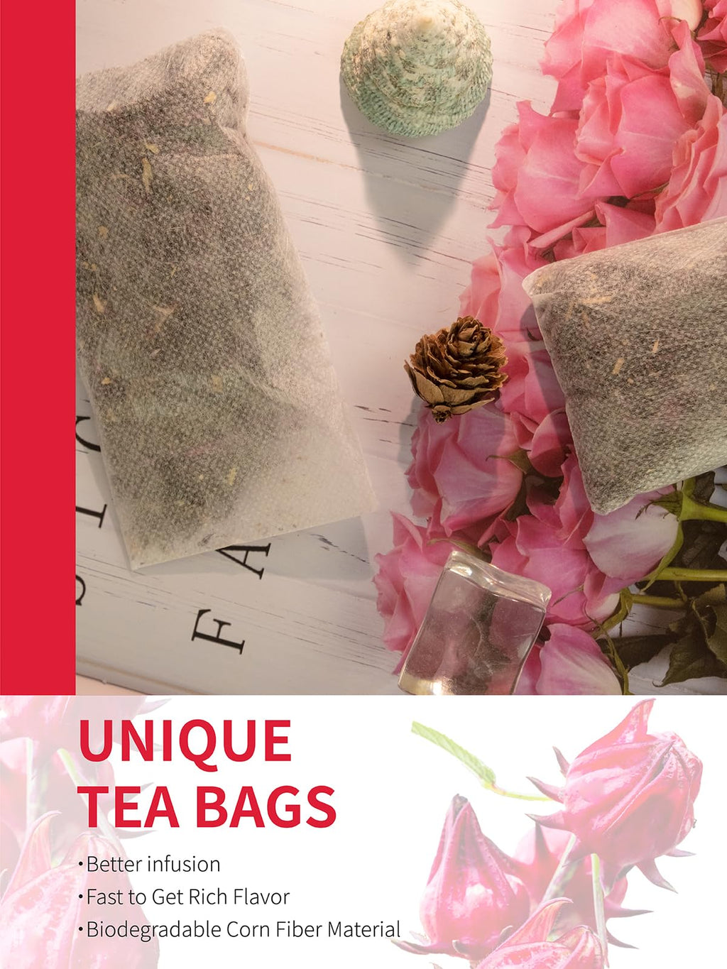 vibrant flavour hibiscus tea bags