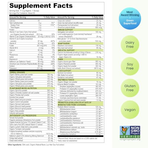 Vibrant Health spirulina serving size