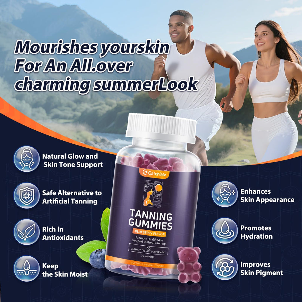 Vibrant skin with Gatchialv tanning gummies