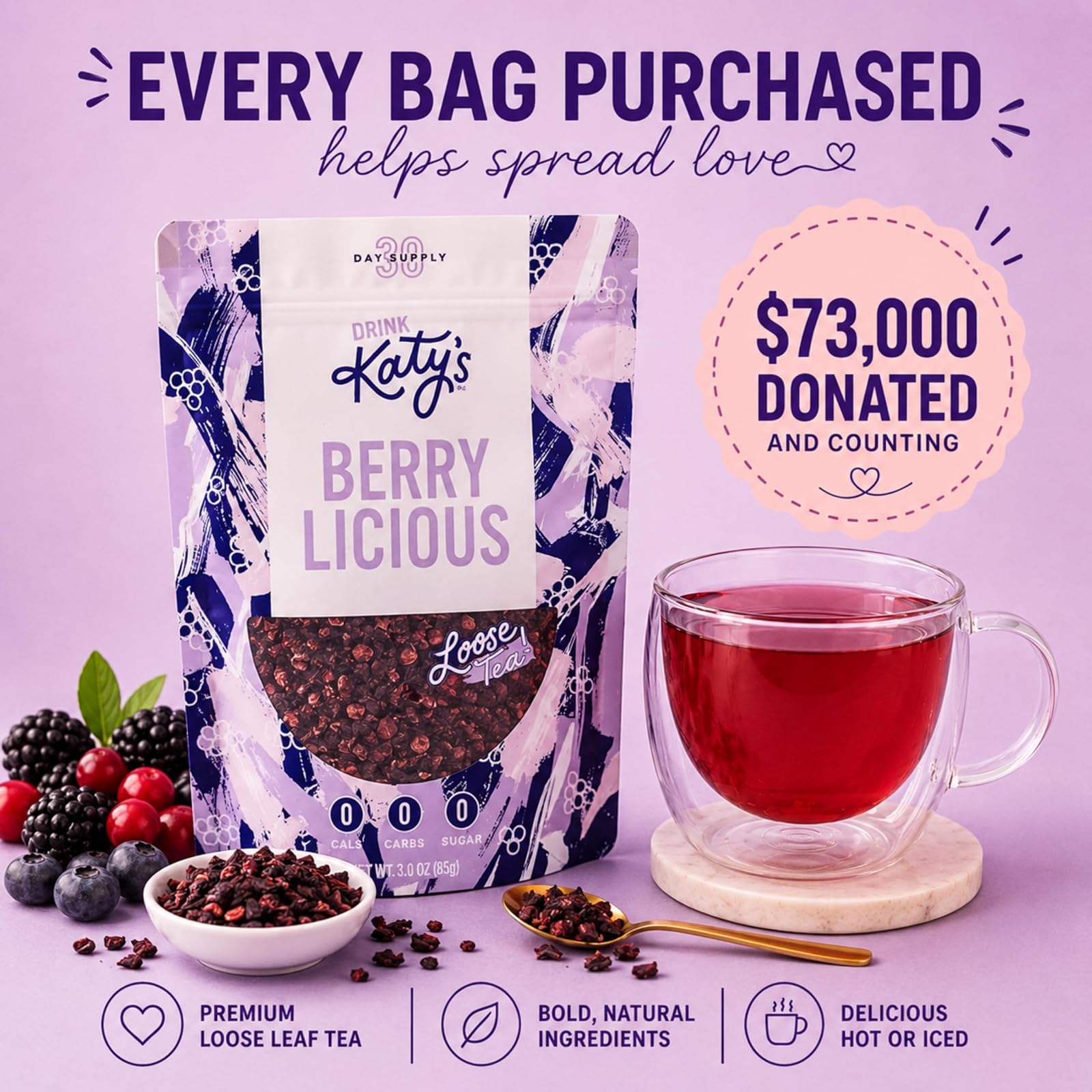Vibrant tea for a refreshing drink