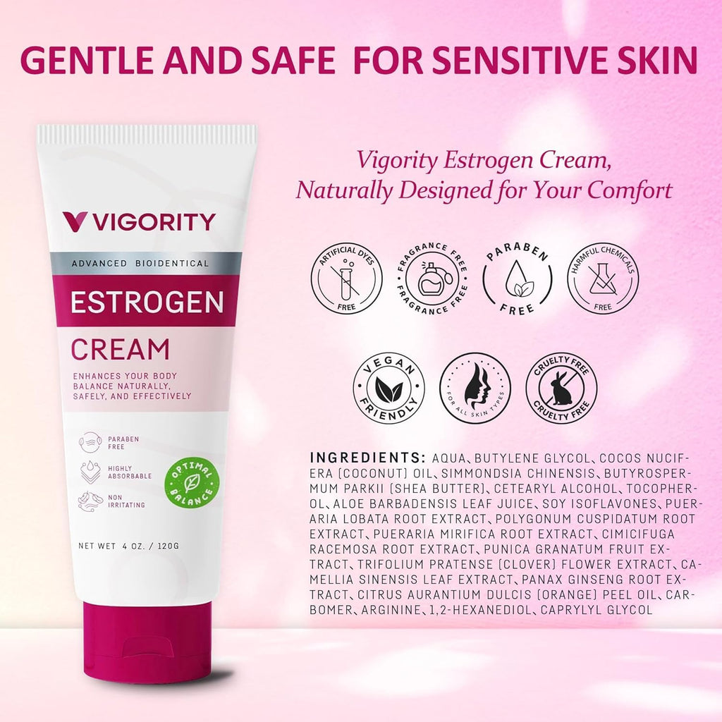 Vigority menopause cream for skin hydration