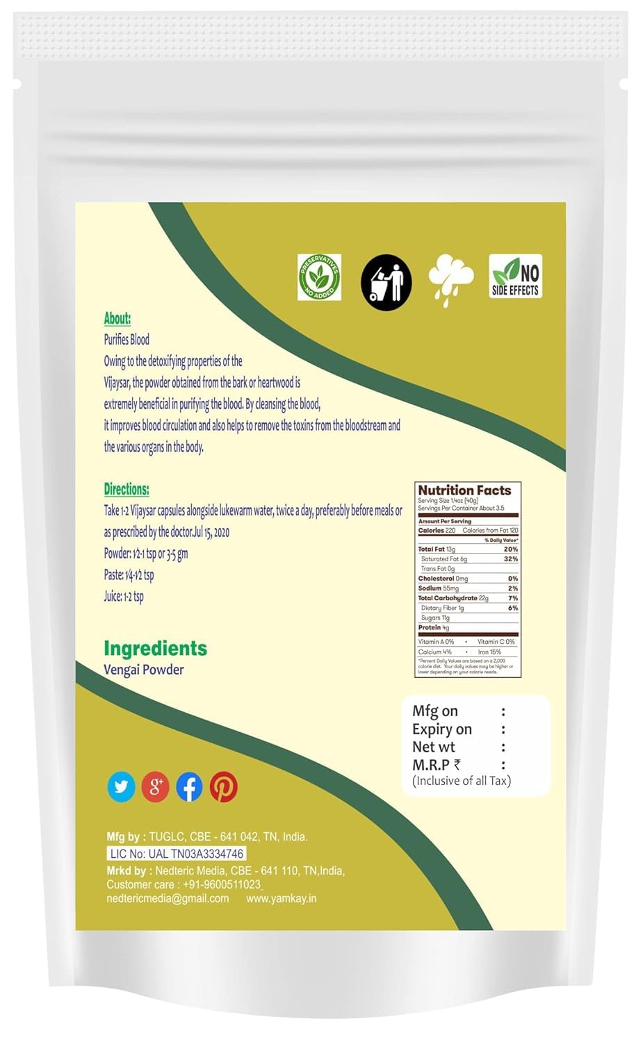 Vijaysar Vengai bark health properties
