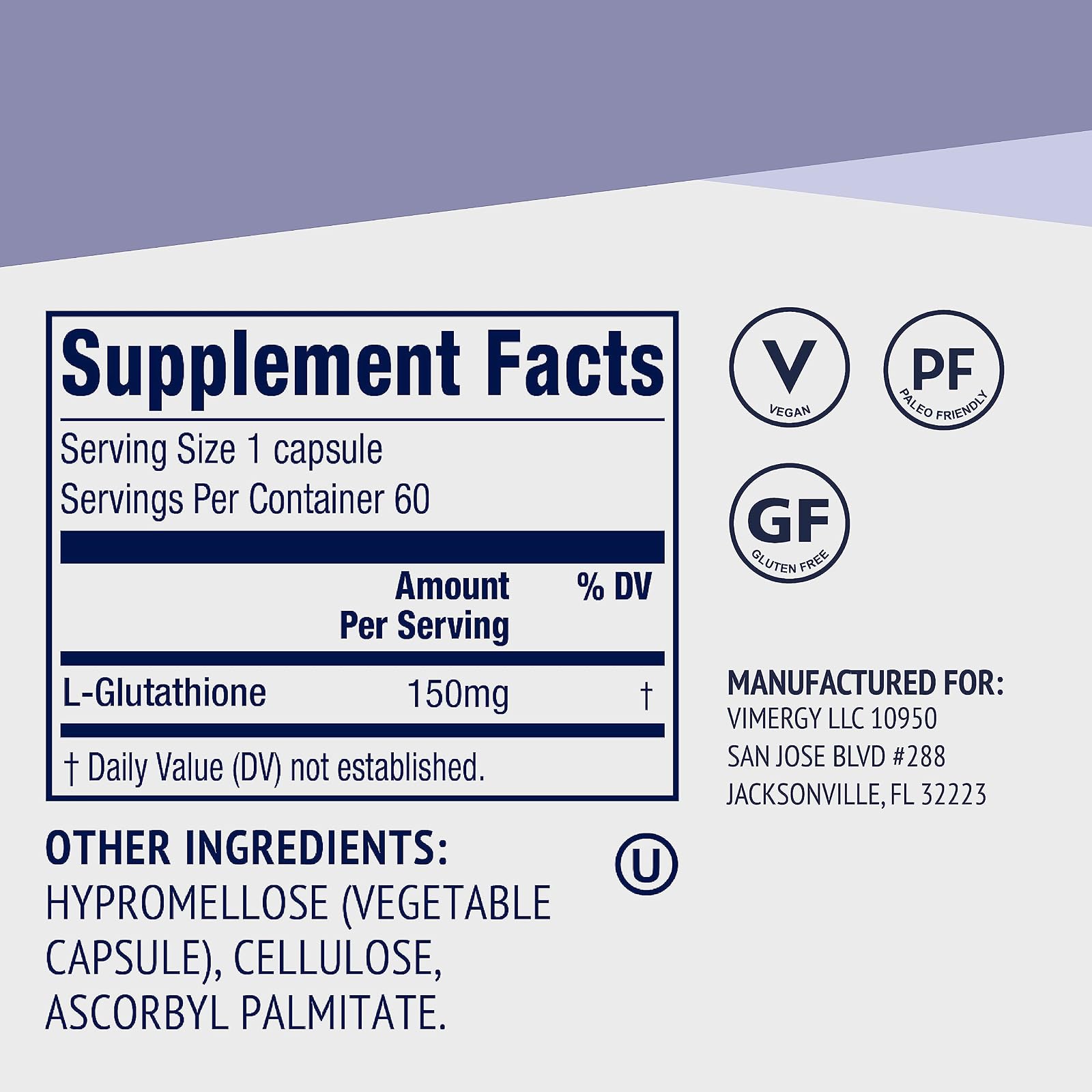 Vimergy glutathione for detoxification