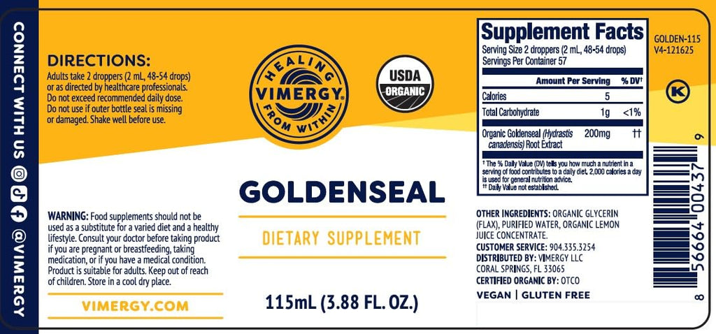 Vimergy goldenseal herbal supplement