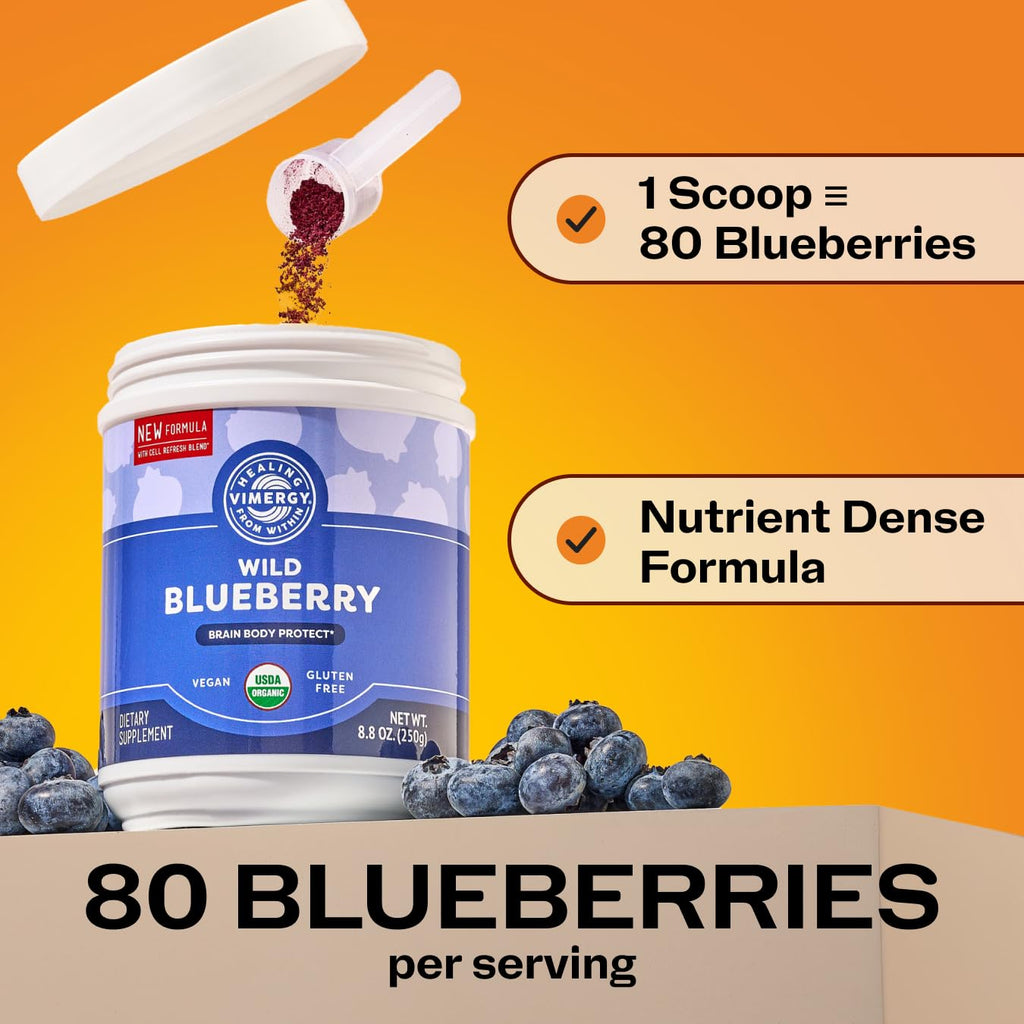 Vimergy wild blueberry powder for energy