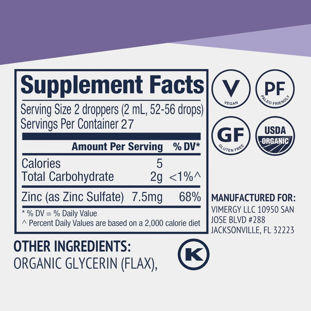 VIMERGY zinc for enhanced vitality