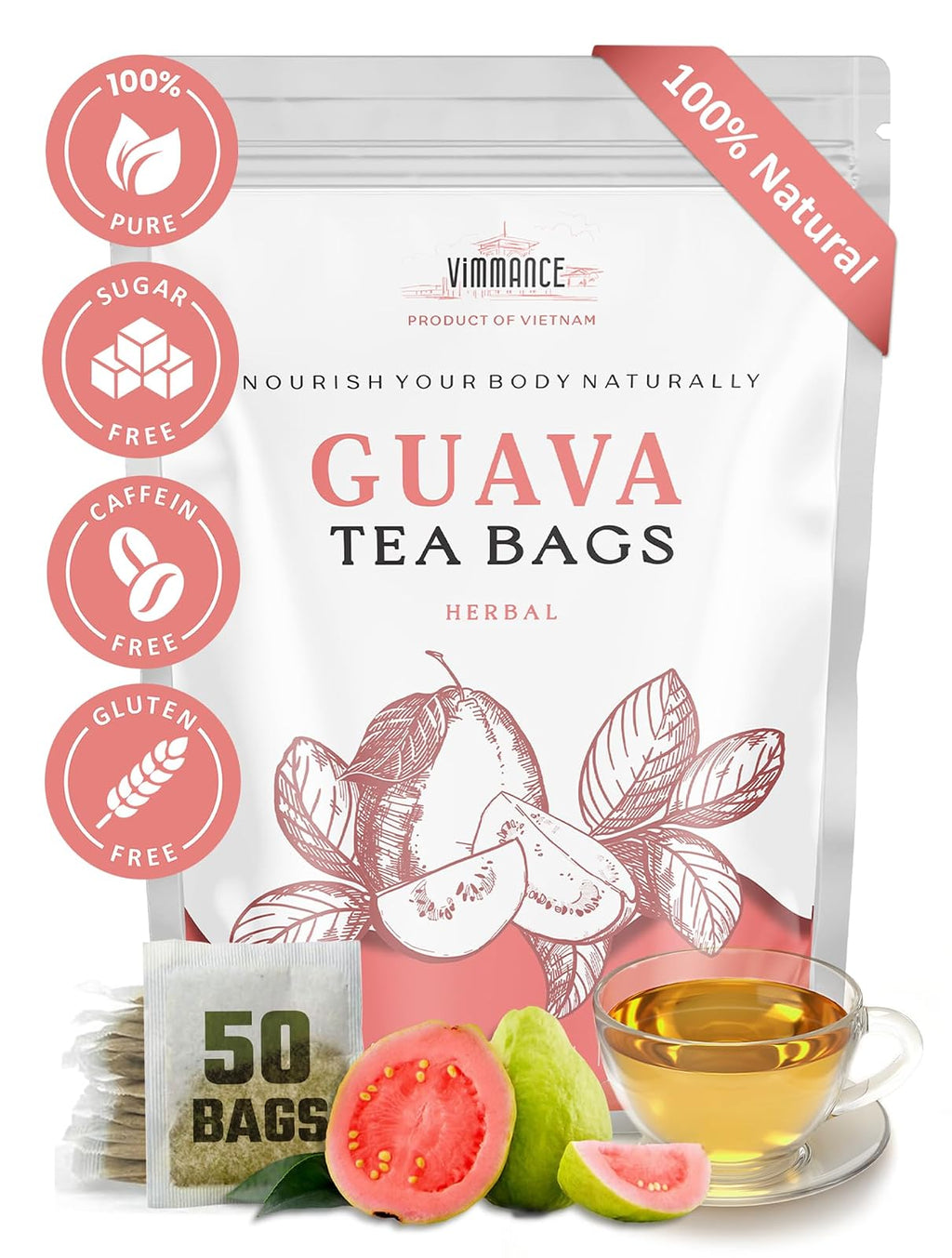 VIMMANCE guava leaves tea bags