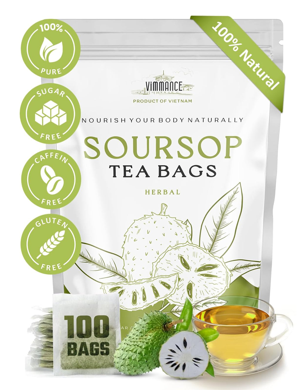 VIMMANCE soursop tea bags