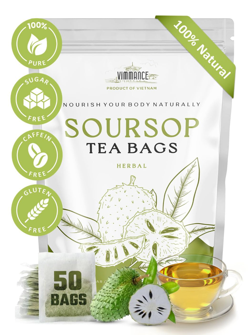 VIMMANCE soursop tea bags