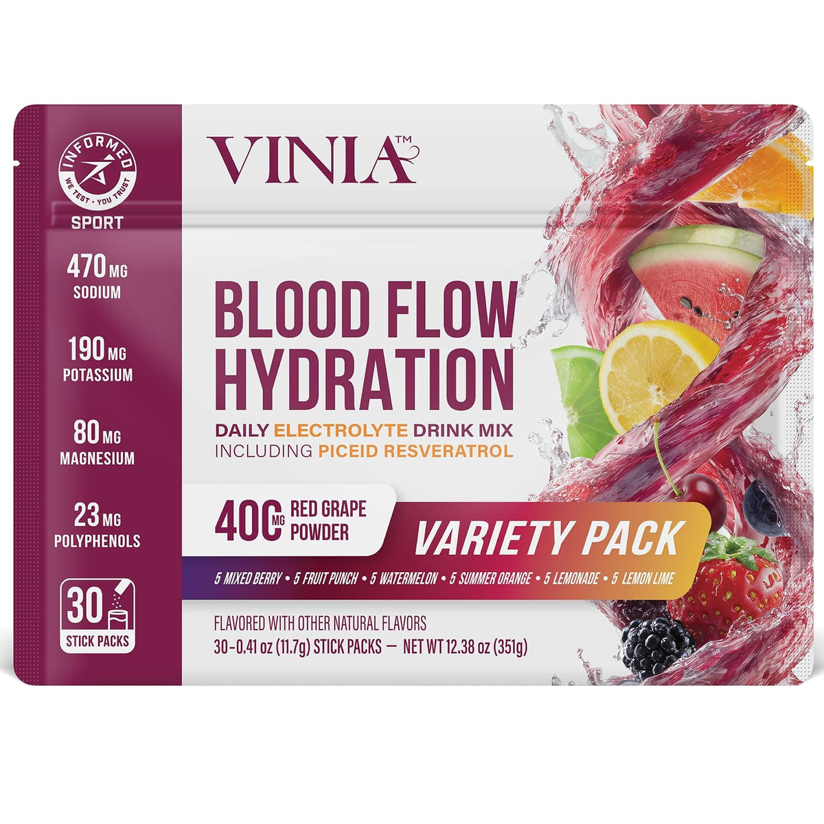 VINIA Blood Flow Electrolyte benefits