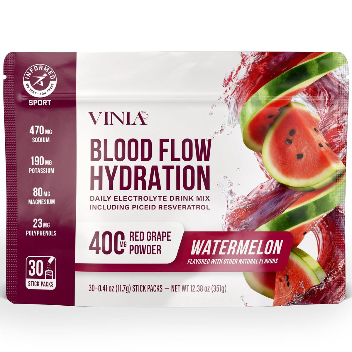 VINIA electrolyte stickpacks for hydration