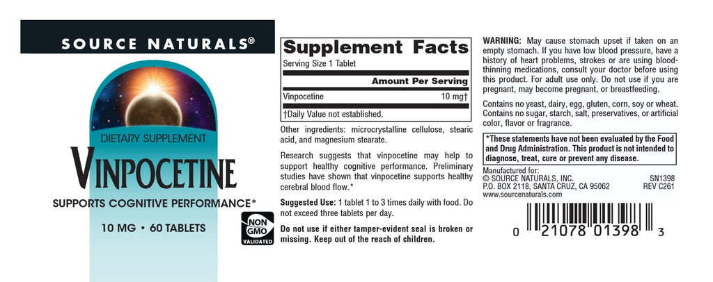 Vinpocetine 10 mg for memory support