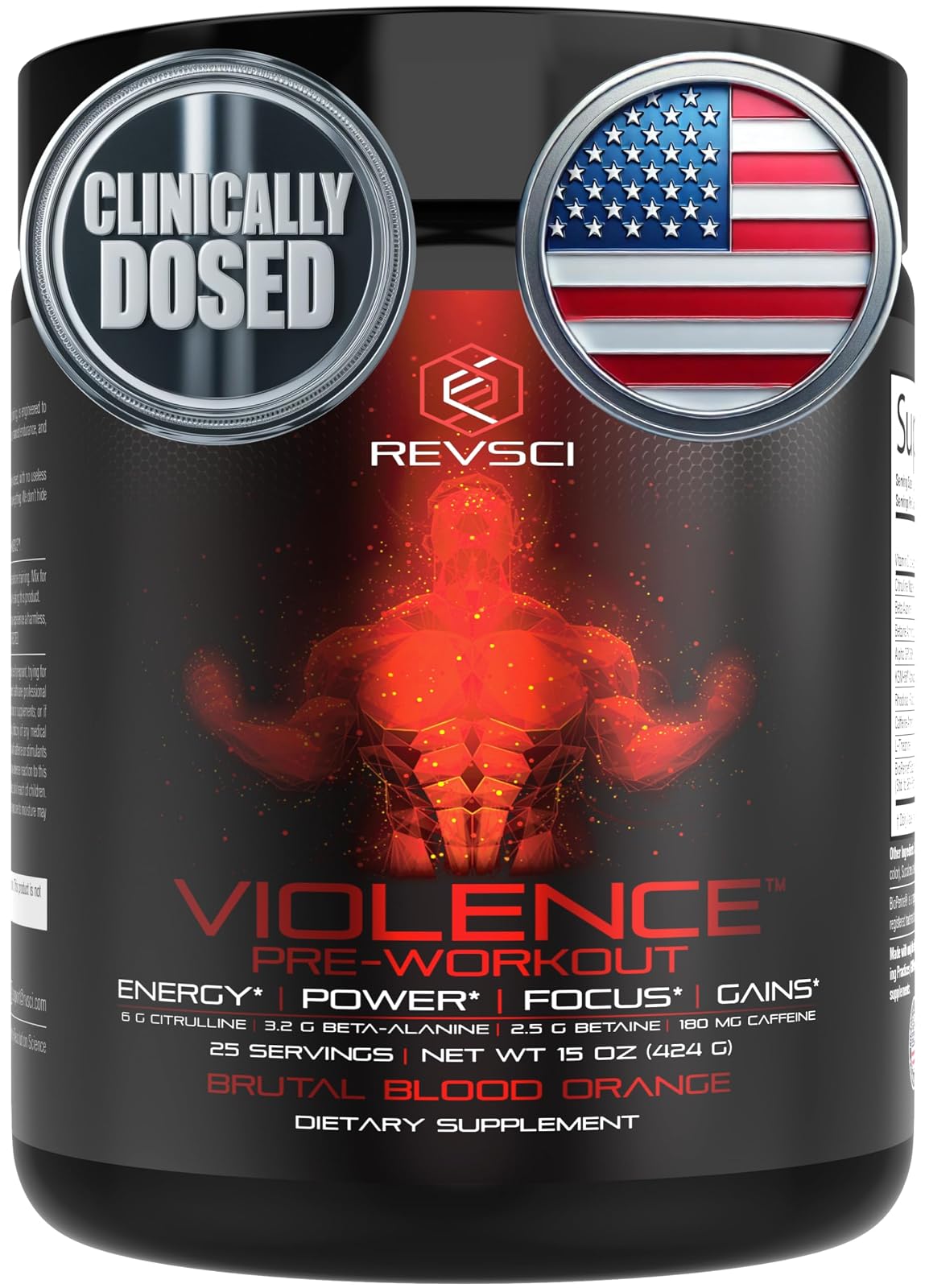 Violence pre-workout energy boost