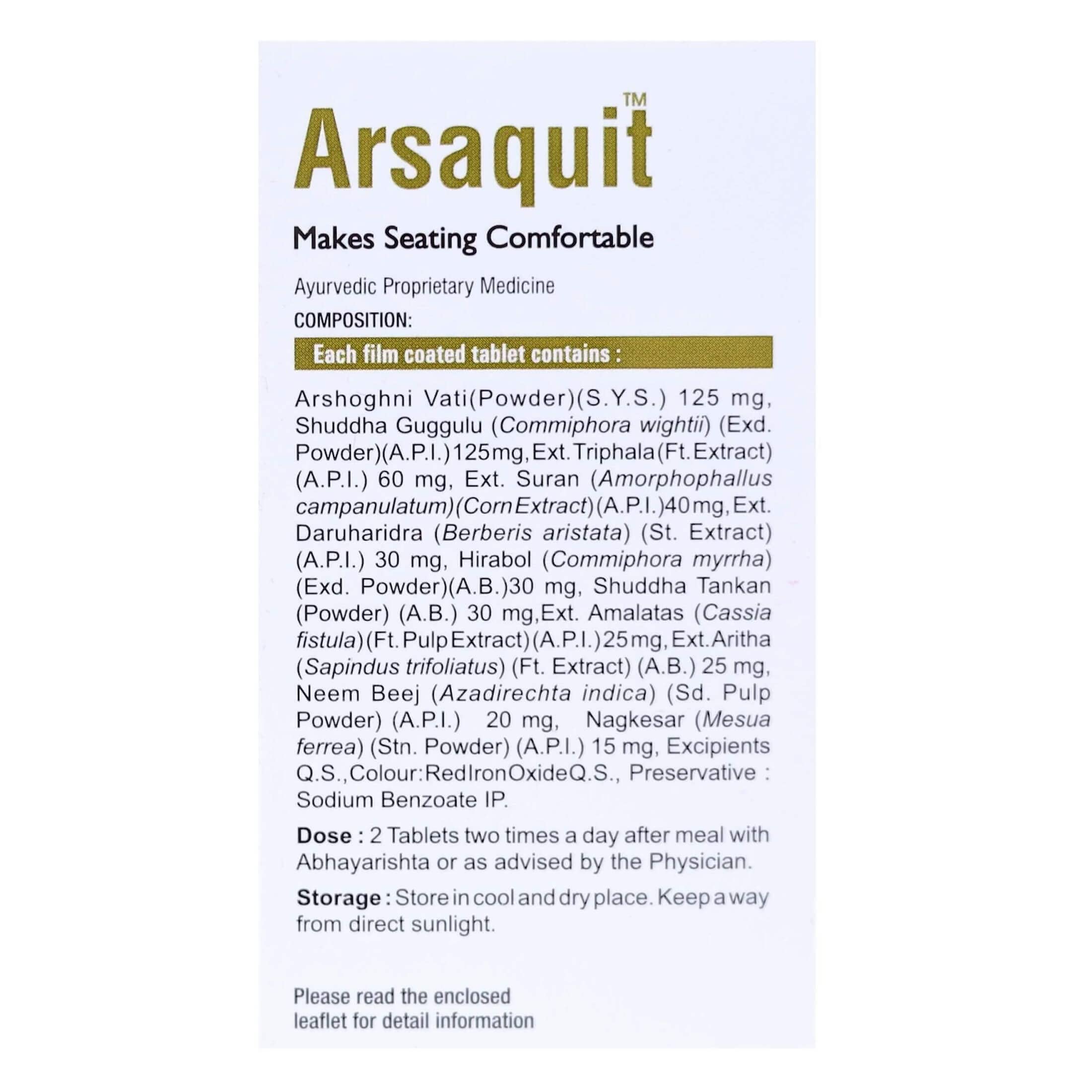 Virgo Arsaquit triphala for detox