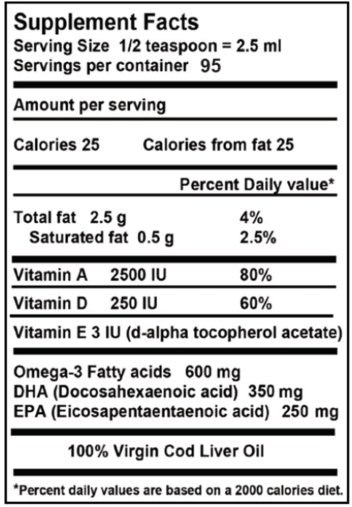 Viridian cod liver oil for wellness
