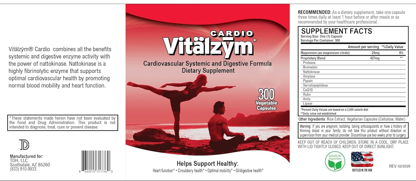 VITÄLZYM whole food multivitamin capsules